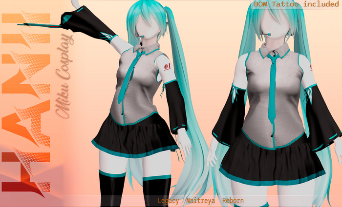 Second Life Marketplace - HANII - Miku Cosplay Set